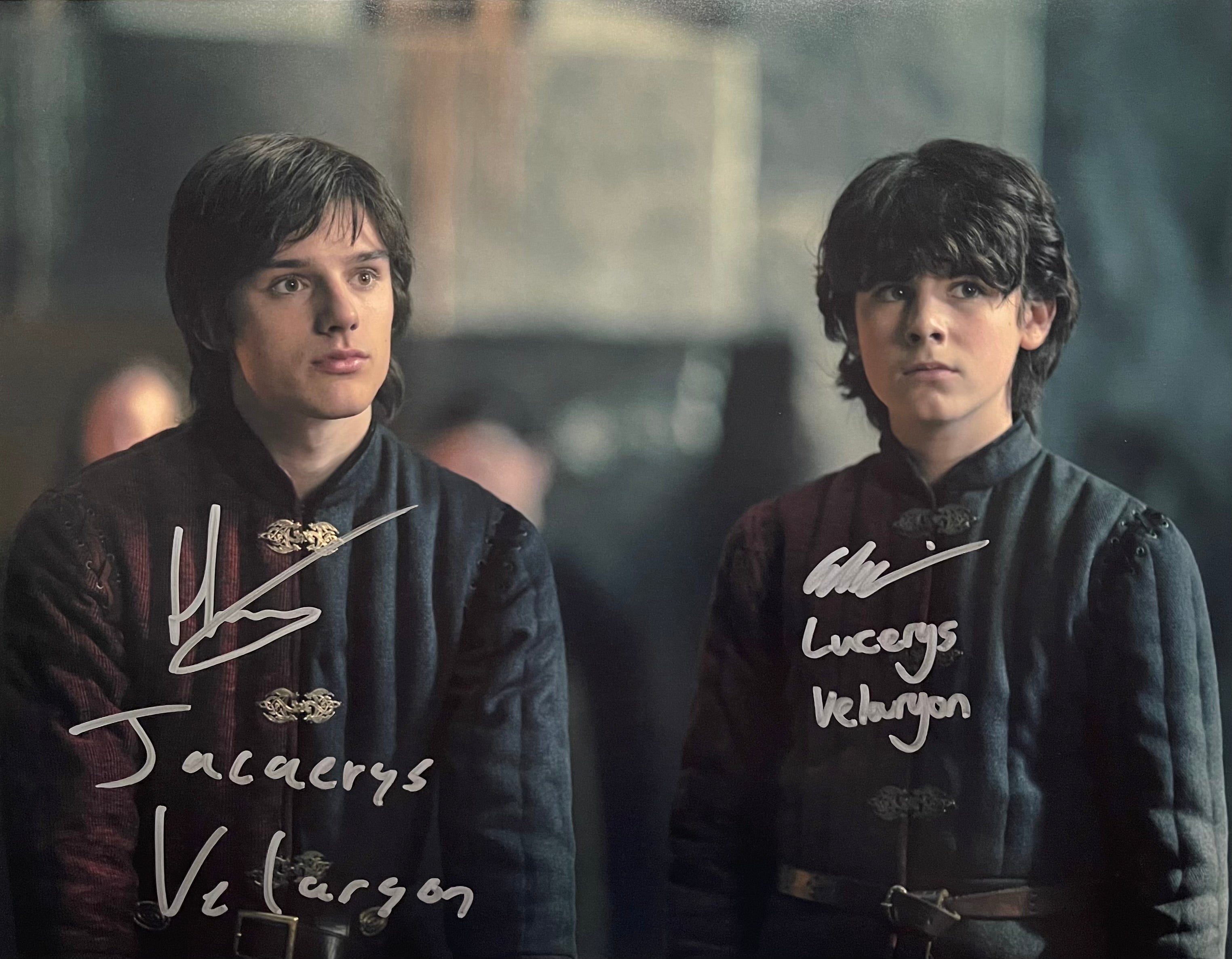 Elliot Grihault & Harry Collett Signed House Of The Dragon 11x14"Photo ...